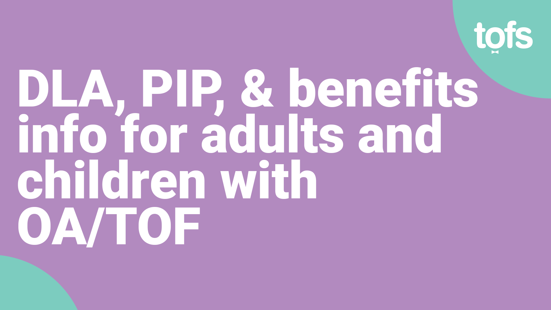 Information on applying for benefits for adults and children with OA ...